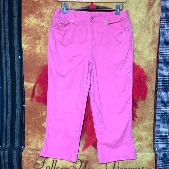 Talbots | Jeans | Talbots Petiteswomens Pink Cotton Stretch Denim Capri ...